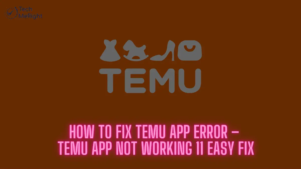 How to Fix Temu App Error - TechMeRight | Blogs on Tech Trend